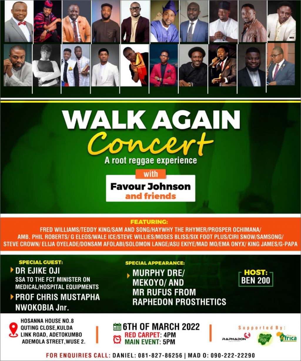 Walk Again Concert with Favour Johnson and Friends Open Invitation ...